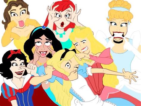 Disney Princesses Funny Faces