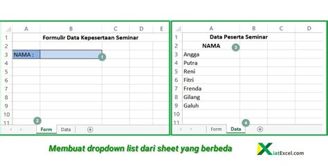 Cara Membuat Dropdown List Dari Sheet Yang Berbeda Kiatexcel