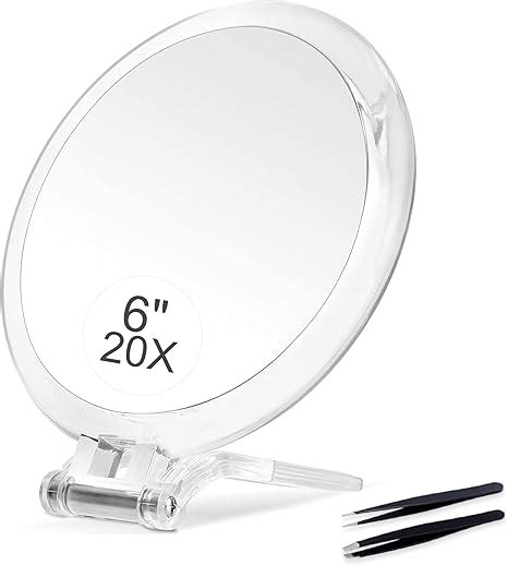 MIYADIVA Miroir Grossissant X 20 Petit Miroir De Poche Pour Femmes 15