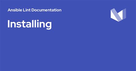 Installing Ansible Lint Documentation