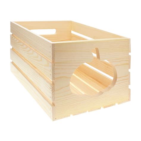 Good Wood By Leisure Arts Wooden Crate With Pumpkin Cutout Wood Crate