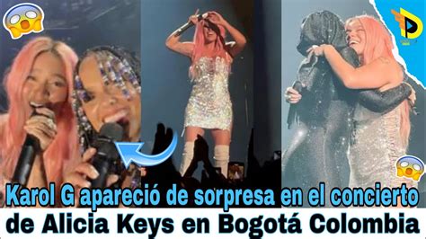 Karol G Apareci De Sorpresa En El Concierto De Alicia Keys En Bogot