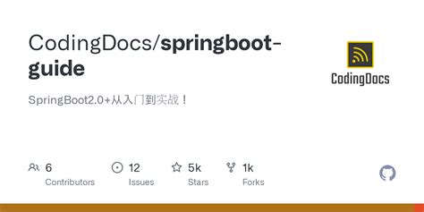 github codingdocs springboot guide springboot2 0 从入门到实战！