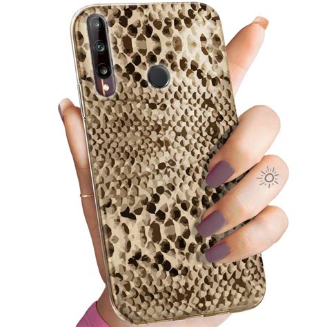 Etui Do Huawei P40 Lite E Wzory Wąż Skóra Węża Snake Obudowa Pokrowiec