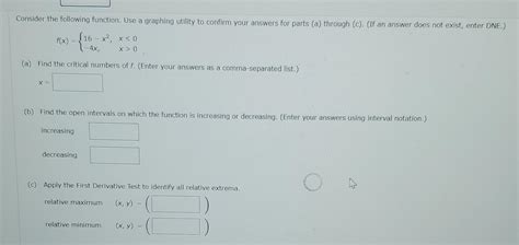 solved consider the following function use a graphing