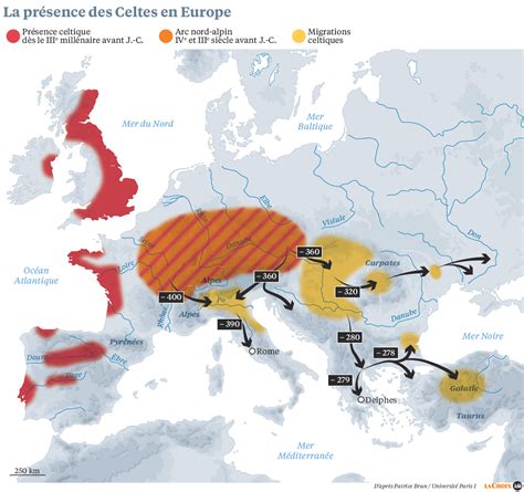 La Carte De Linstallation Des Celtes La Croix