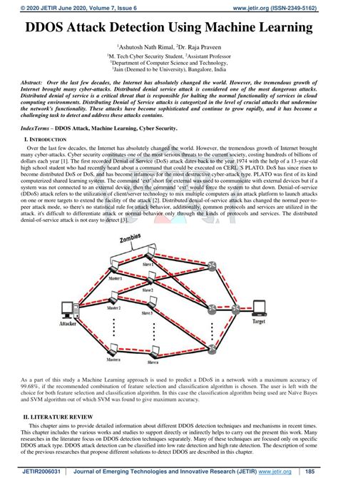 pdf ddos attack detection using machine learning