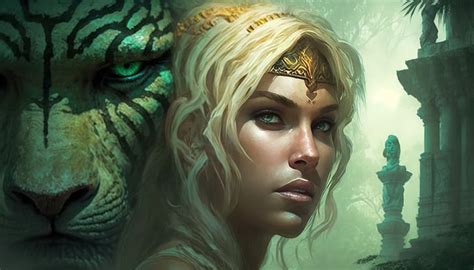 HD Wallpaper AI Art Illustration Women Tiger Wallpaper Flare