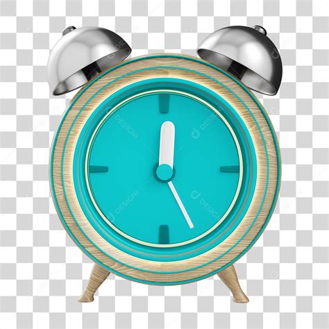 Relógio Despertador Elemento 3D Para Composição PNG Transparente