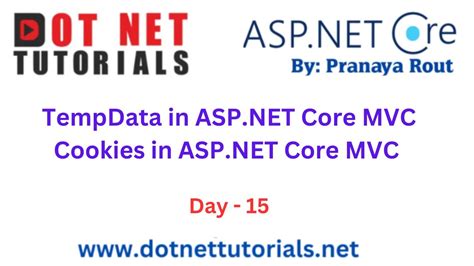 tempdata and cookies in asp net core mvc day 15 pranaya rout dot net tutorials youtube