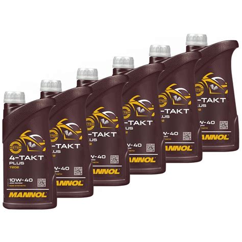 MANNOL Motoröl 4 Takt Plus API SL 10W40 6 X 1 Liter Motoröl onlin 24 95