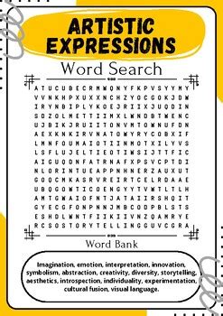 Artistic Expressions Word Search Puzzle Challenge Printable