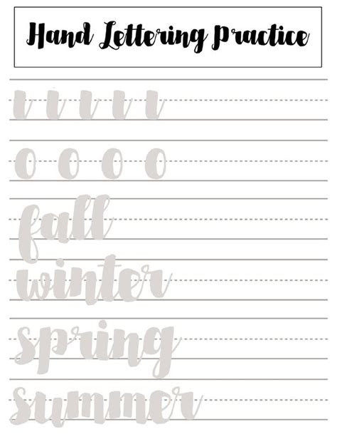 Free Printable Hand Lettering Alphabet