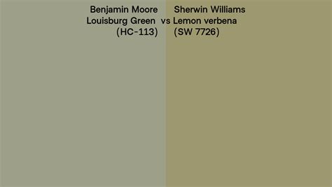 Benjamin Moore Louisburg Green HC 113 Vs Sherwin Williams Lemon