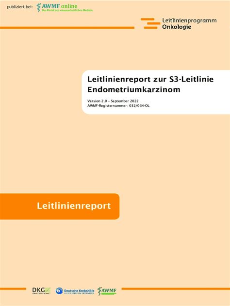 Ausfüllbar Online S3 Leitlinie Diagnostik Therapie und Nachsorge der