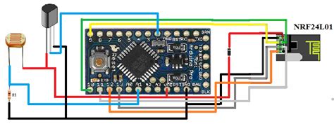 arduino micro ldr lm35 and nrf24l01 connection download scientific diagram