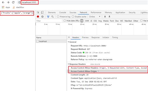 Node Js Setting Access Control Allow Origin Doesnt Work Stack Overflow