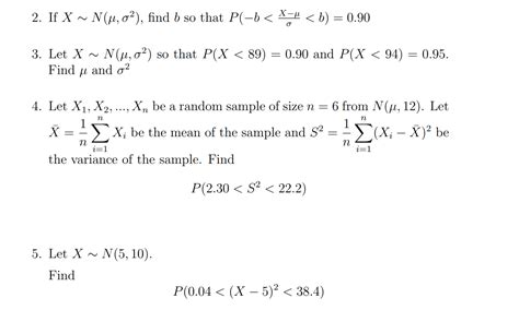 solved 2 if x∼n μ σ2 find b so that p −b