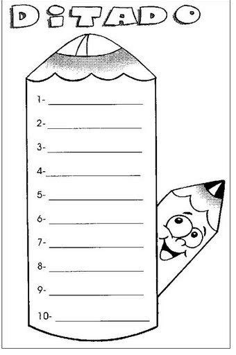 Folhas Para Ditado Ou Listas Prontas Para Imprimir Aprendendo A