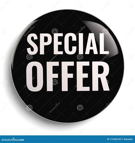 Icono Del Negro De La Oferta Especial Stock de ilustración