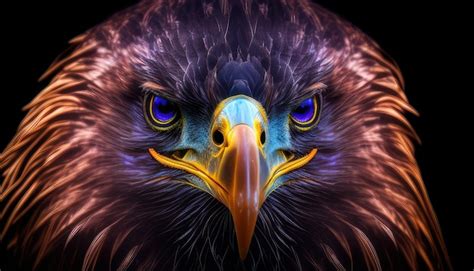 Un pájaro de ojos azules y pico amarillo Foto Premium