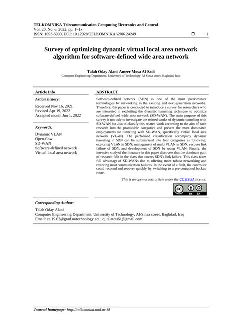 PDF Survey Of Optimizing Dynamic Virtual Local Area Network Algorithm