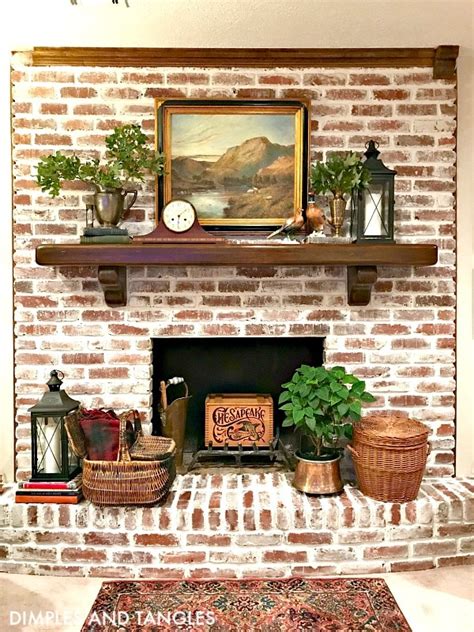 How To Decorate A Brick Fireplace Wall I Am Chris