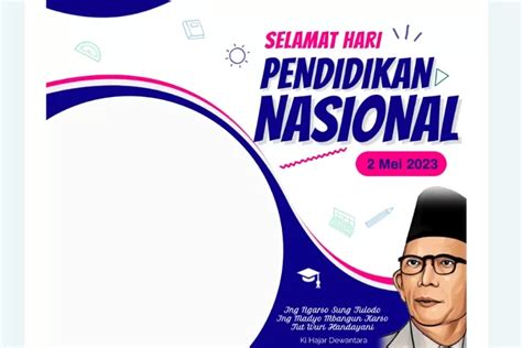 Gratis 20 Link Twibbon Hari Pendidikan Nasional 2023 Desain Bercorak