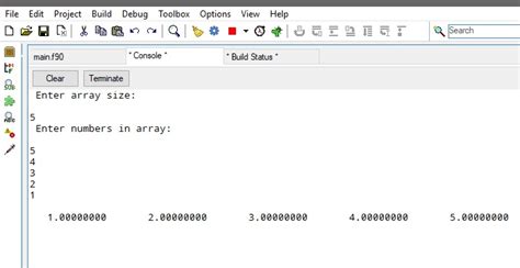 fortran create array and sort given numbers lab core the lab of mrnettek