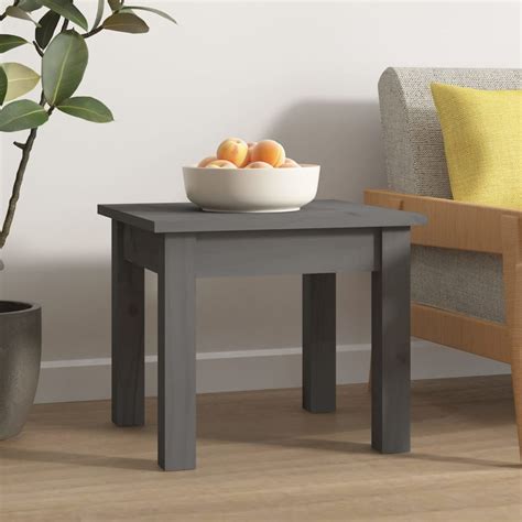 VidaXL Stolik Kawowy Szary 35x35x30 Cm Lite Drewno Sosnowe VidaXL