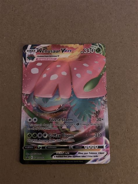 Pokémon TCG Venusaur VMAX SWSH Black Star Promos SWSH102 Holo Promo eBay