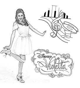 Coloriages de Violetta faciles pour enfants Gratuits à imprimer