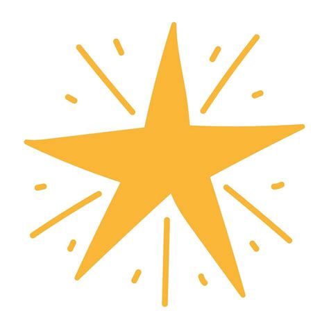 Dibujos Animados De Decoraci N Brillante Estrella Dorada Vector