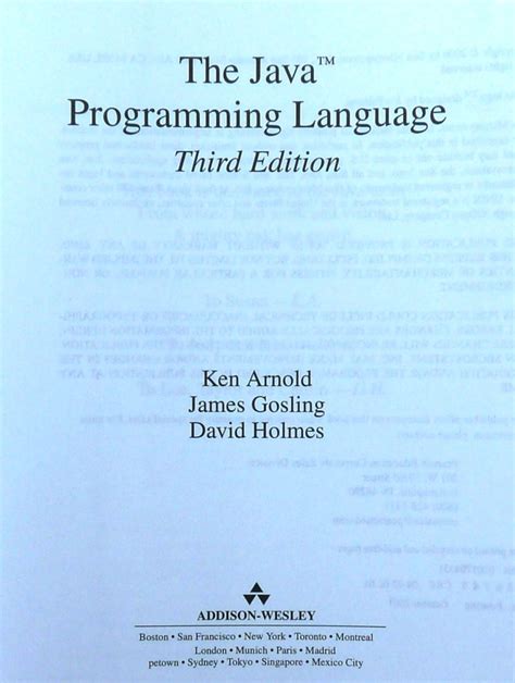 the java programming language 3rd edition arnold ken gosling james holmes david