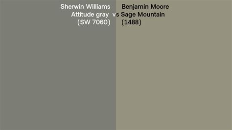 Sherwin Williams Attitude Gray SW 7060 Vs Benjamin Moore Sage