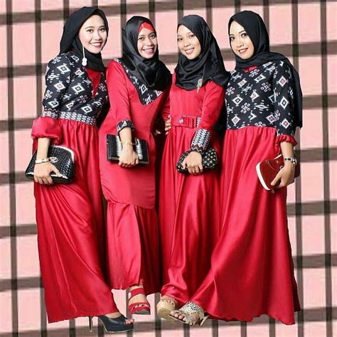 Desain Baju Gamis Batik Model Baju Gamis Motif Batik Cantik Modern