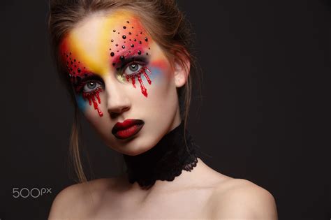 Wallpaper Makeup Colorful Red Lipstick Face Women Model Px