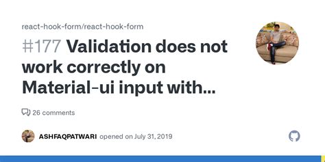 Validation Does Not Work Correctly On Material Ui Input With Key Prop