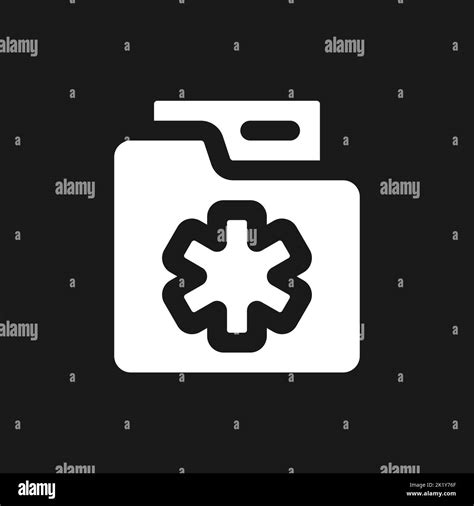 Medical History Dark Mode Glyph Ui Icon Stock Vector Image Art Alamy