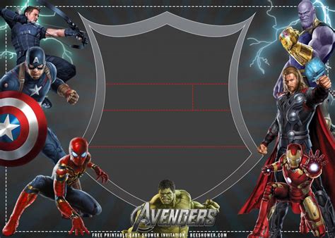 Avengers Birthday Card Template Toptemplate My Id