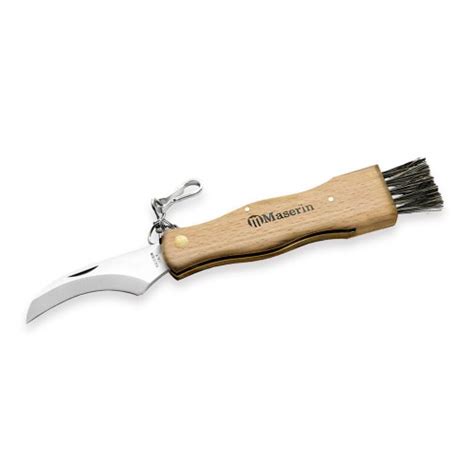 MASERIN Coltello Per Funghi Con Manico In FAGGIO Lungh 21cm Cod 800FA