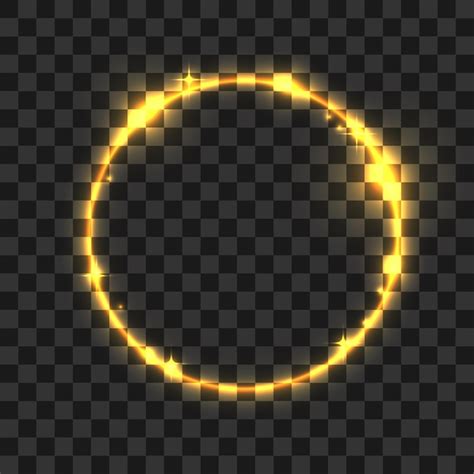 Forma de círculo de efecto de luz vectorial sobre un fondo negro