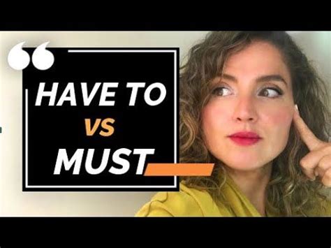 Diferencias entre HAVE TO y MUST Verbos modales en inglés Explicación