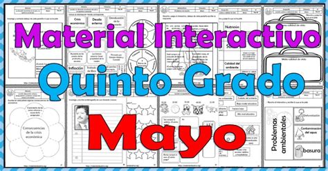 Material interactivo didáctico del quinto grado de primaria del mes de