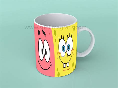 Dise O Para Sublimar Tazas Bob Esponja Y Patricio Plantillas Para