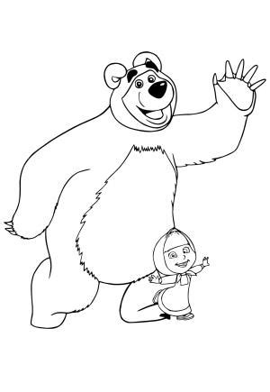 5 Dibujos E Imagenes Masha Y El Oso Para Colorear Y Imprimir Gratis