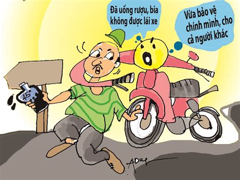 Hí họa Đã uống rượu bia không lái xe