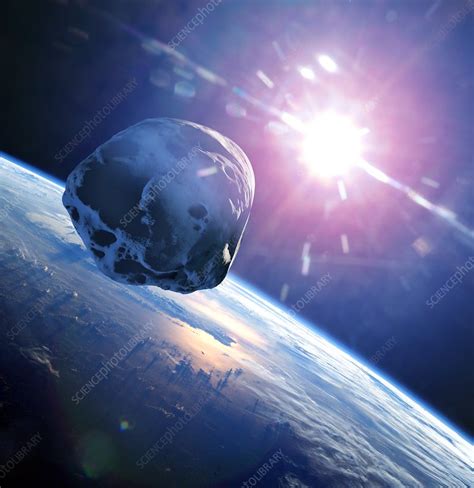 Asteroid Approaching Earth Illustration Stock Image C037 7946