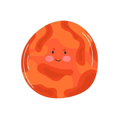 Ilustraci N Vectorial Planeta Marte En Estilo De Dibujos Animados