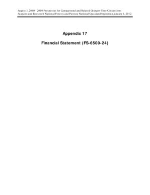 Fillable Online Fs Usda Appendix 17 Campground Prospectus Fs Usda